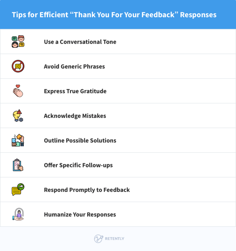 25 Top “Thank You for Your Feedback” Responses for Improved Customer ...